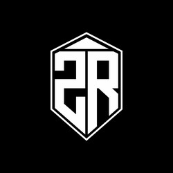 Zr logo monogram with slash style design template Vector Image