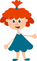 Ginger girl Royalty Free Vector Image - VectorStock