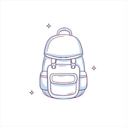 Hand drawn school backpack doodle sketch Vector Image