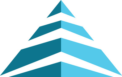 Pyramid logo template Royalty Free Vector Image