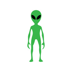 Cute Green Cartoon Alien Wearing Clothes Alien Magnet