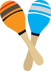 Musical instrument rumba shakers Royalty Free Vector Image