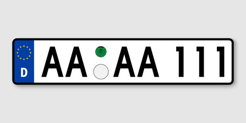 Car license plates alphabet vehicle registration Vector Image