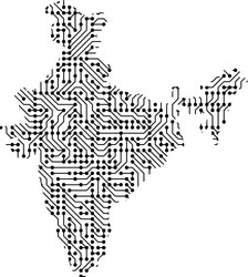 India Map Connecting Vector Images (over 250)