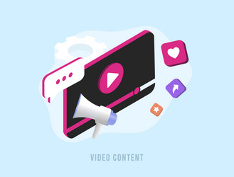 Video content analysis concept digital Royalty Free Vector