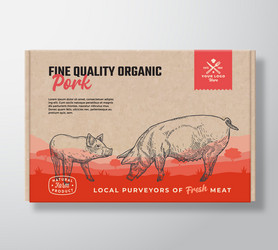 Fine quality organic pork abstract meat Royalty Free Vector