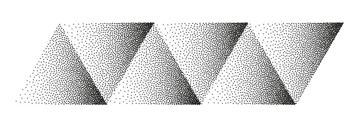 Dotwork abstract shapes black grain texture Vector Image
