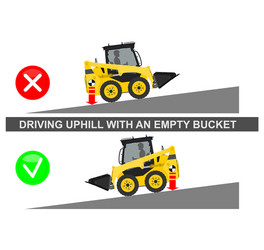 Loader safety tips Royalty Free Vector Image - VectorStock