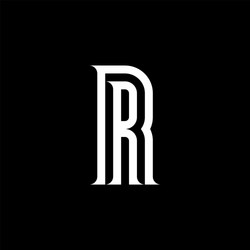 Combination rr logo hipster monogram letter r Vector Image