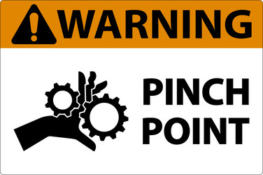 Danger pinch point label sign on white background Vector Image