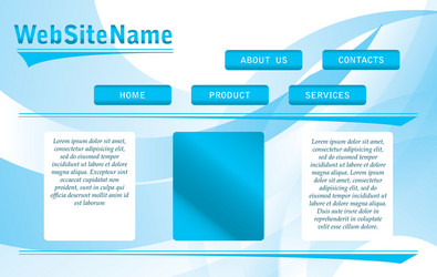 Dark blue template of website Royalty Free Vector Image