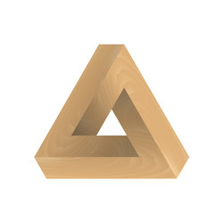 Impossible triangle Royalty Free Vector Image - VectorStock