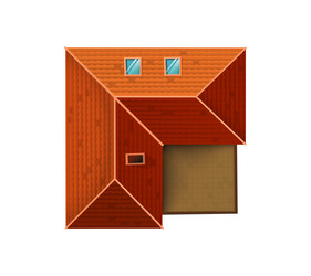 Architectural element top view Royalty Free Vector Image