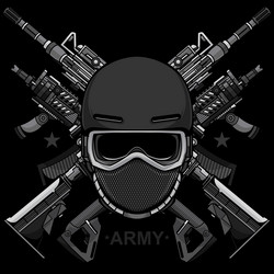 Army weapon logo Royalty Free Vector Image - VectorStock
