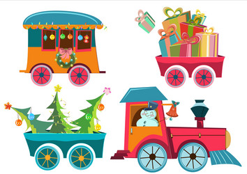 Santa Train Vector Images (over 1,200)