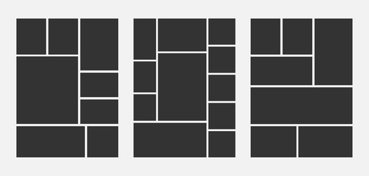 Black photo collage template Royalty Free Vector Image