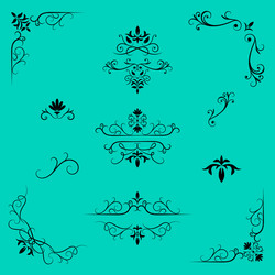 Page dividers set decorative elements Royalty Free Vector