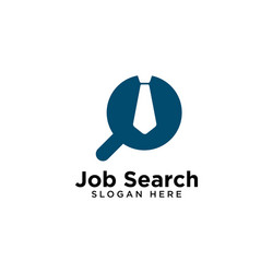 Job seeker logo design template Royalty Free Vector Image
