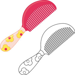 Cartoon comb Royalty Free Vector Image - VectorStock