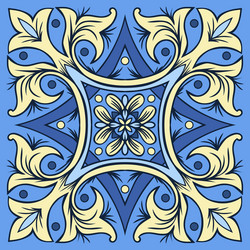 Italian ceramic tile pattern mediterranean Vector Image