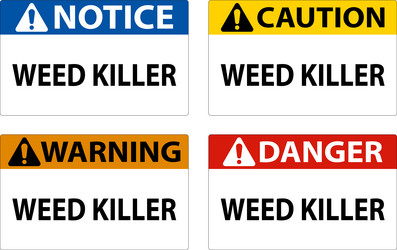 Danger sign weed killer on white background Vector Image