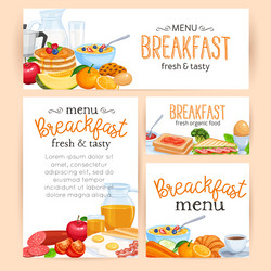 Menu template with specialty breakfast Royalty Free Vector