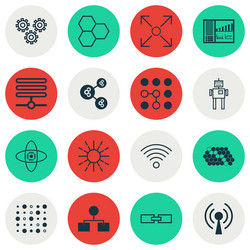 Drilling machine icons set Royalty Free Vector Image