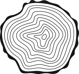 Tree ring wood circle Royalty Free Vector Image