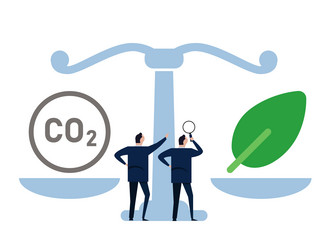 Reducing co2 carbon emissions decrease graphic Vector Image