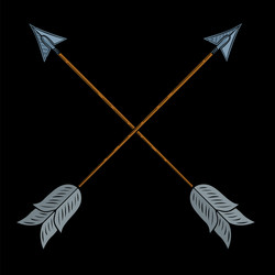 Crossed indian arrows Royalty Free Vector Image