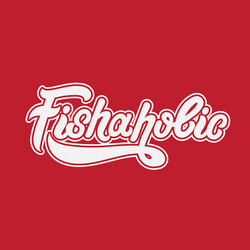 Fishaholic - 90s Lettering Royalty Free Vector Image