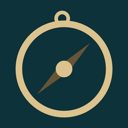 Isolated flat compass traveler Royalty Free Vector Image