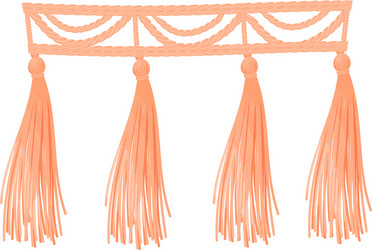 Orange braid with long threads Royalty Free Vector Image
