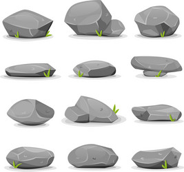 Stones cartoon rock mountains flagstone rocky Vector Image