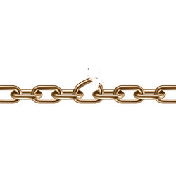 Broken round chain Royalty Free Vector Image - VectorStock