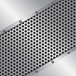 Perforated metal background Royalty Free Vector Image