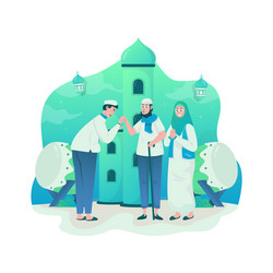 Meet other muslim Royalty Free Vector Image - VectorStock