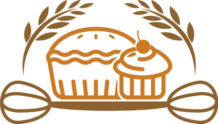 Bakery logo design creative Royalty Free Vector Image