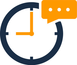 Time chat logo template Royalty Free Vector Image