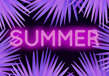 Colorful modern with neon lettering summer vibes Vector Image