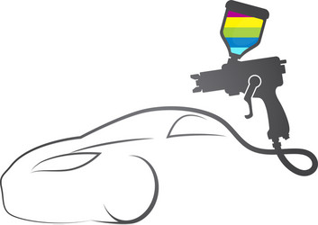 Automotive Paint Spraying Royalty Free Vector Image