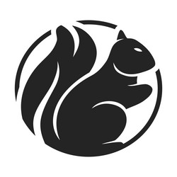 Squirrel logo template isolated brand identity Vector Image