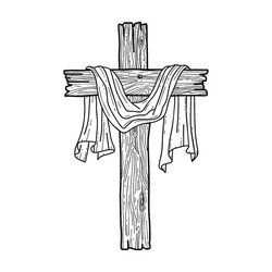 Jesus christ carrying cross cartoon graphic Vector Image
