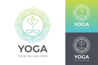 Big set of yoga poses asanas with names Royalty Free Vector