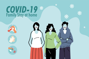 Family hygiene at home viruses Royalty Free Vector Image