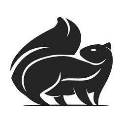 Squirrel logo template isolated brand identity Vector Image