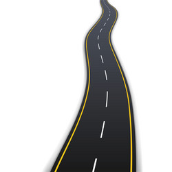 Realistic asphalt highway roads with yellow Vector Image