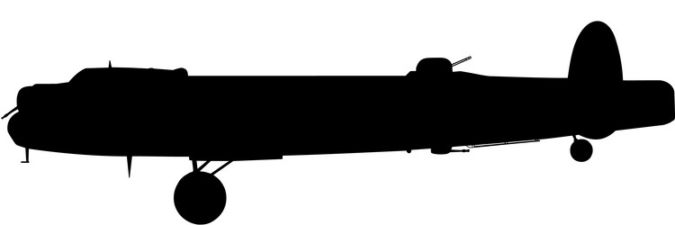 Avro lancaster iii top Royalty Free Vector Image