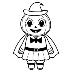 Fun and spooky halloween coloring pages for kids Vector Image