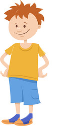 Funny boy in cap flat round kid Royalty Free Vector Image